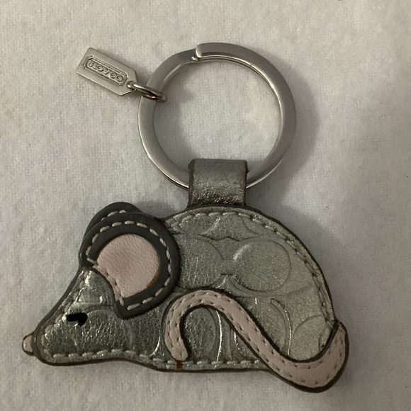Coach | Bags | Coach Signature Leather Mouse Bag Charm | Poshmark